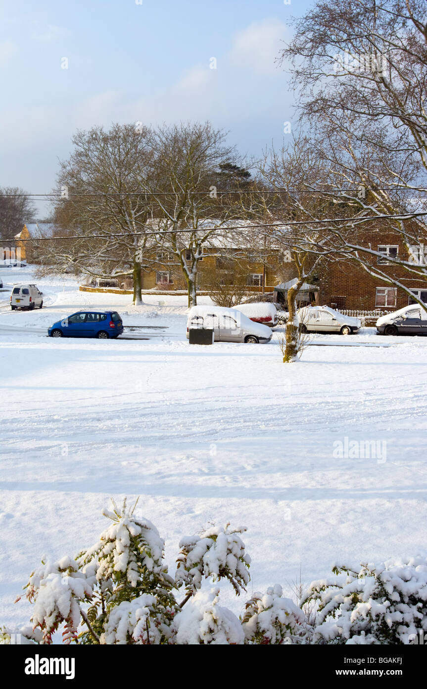 Residential Street After Snowfall Surrey Stock Photo - Alamy