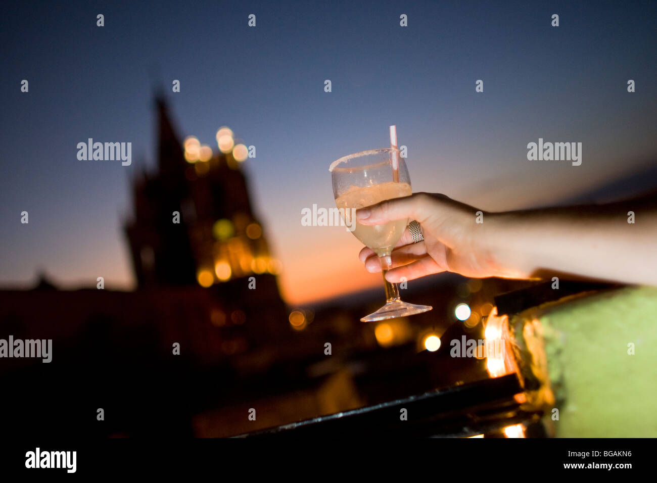 Womans hand on railing balcony hi-res stock photography and images - Alamy