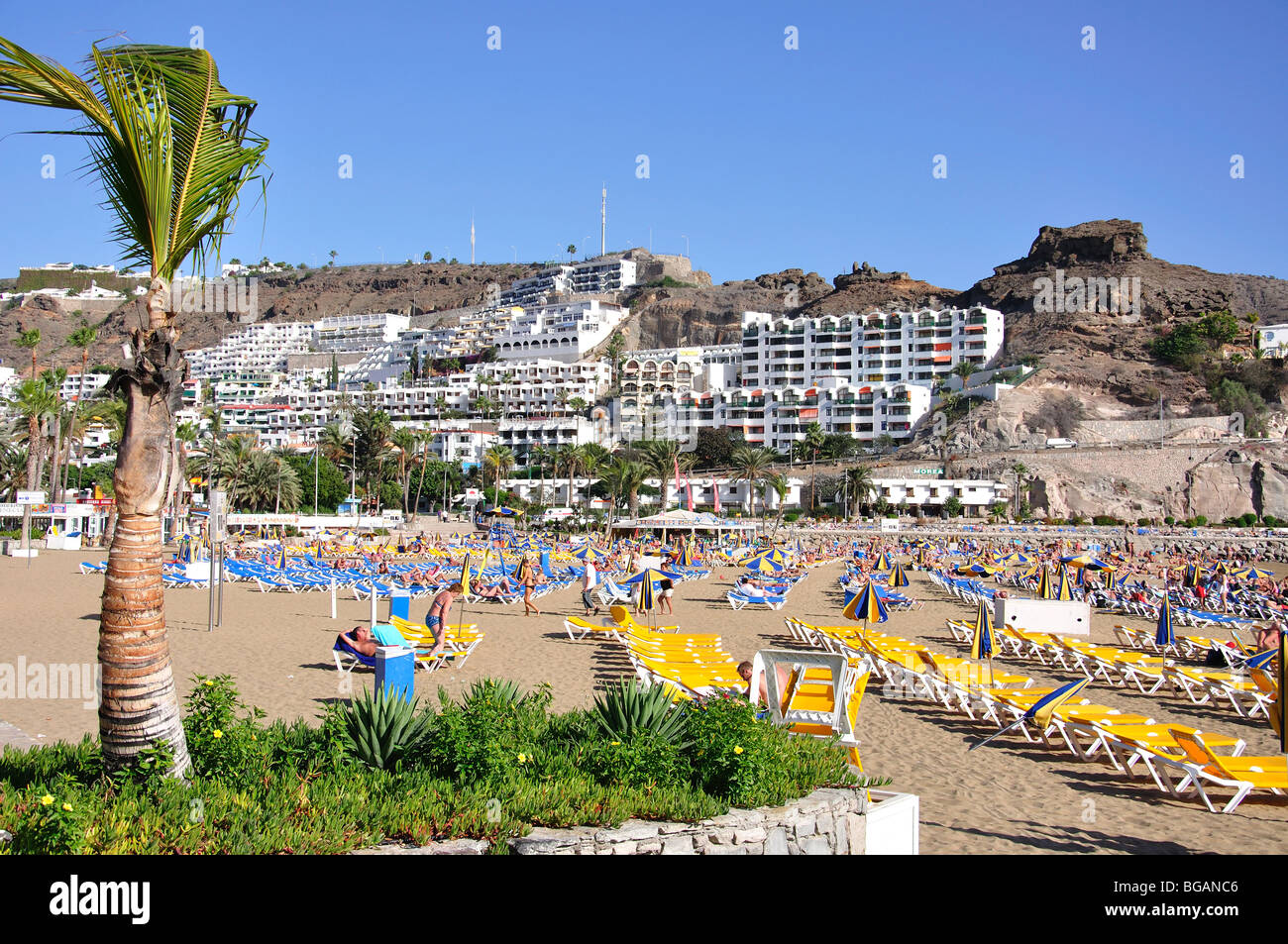 Beach resort view, Puerto Rico, Mogan Municipality, Gran Canaria ...