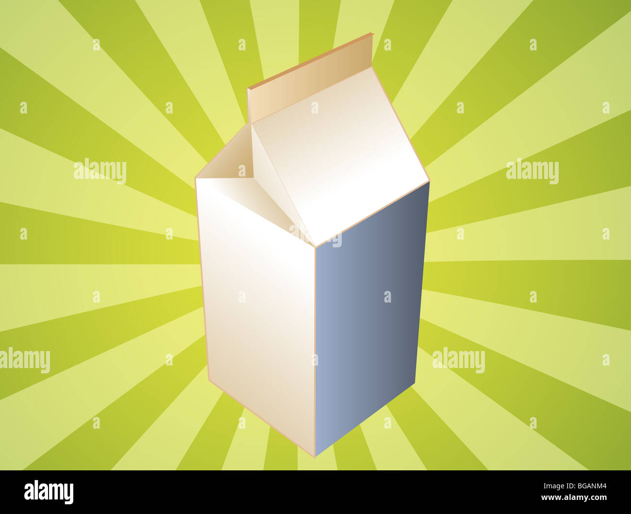 Milk carton illustration, plain tetrapack drink container Stock Photo ...