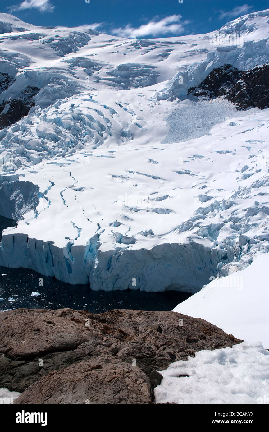 The Deville Glacier at Neko Harbour, near Andvord Bay, Antarctica Stock ...
