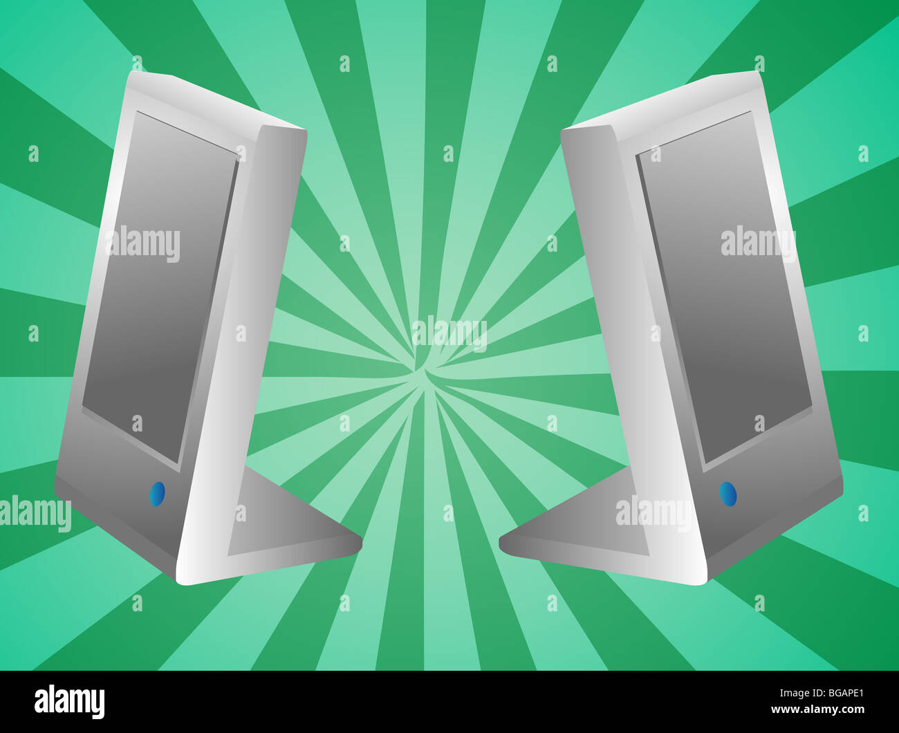 Computer speakers peripheral hardware output device illustration Stock ...