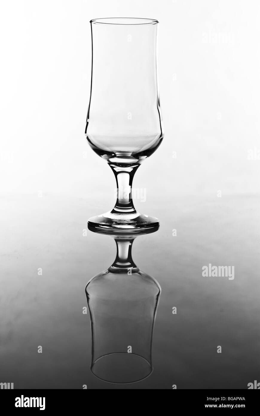 empty transparently glass in black and white Stock Photo - Alamy