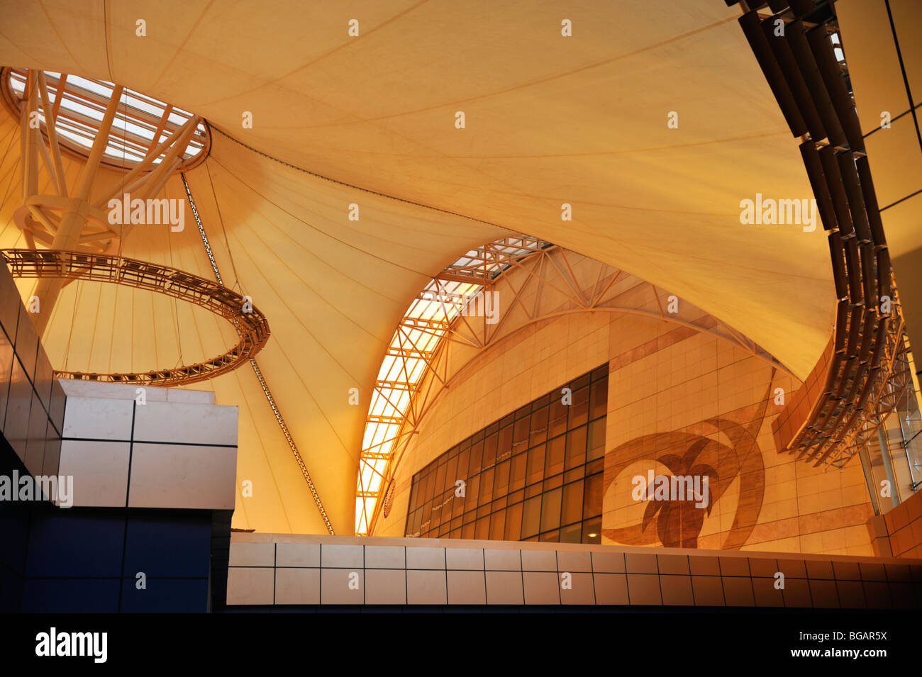 Tensile Fabric Structure With Lighting