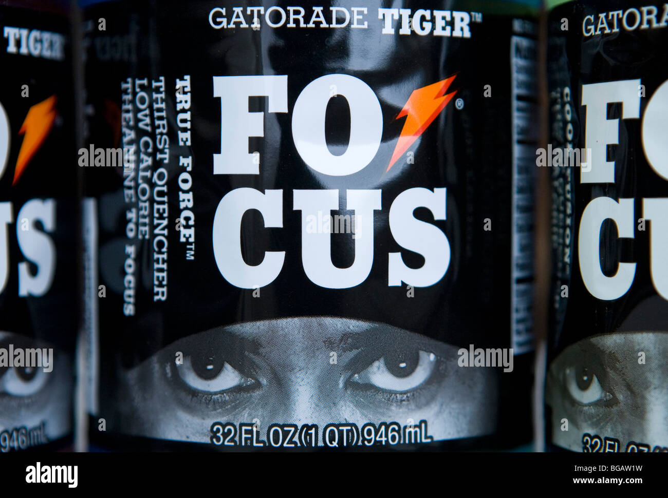 Bottles of the now discontinued Tiger Woods Gatorade drink Stock Photo ...