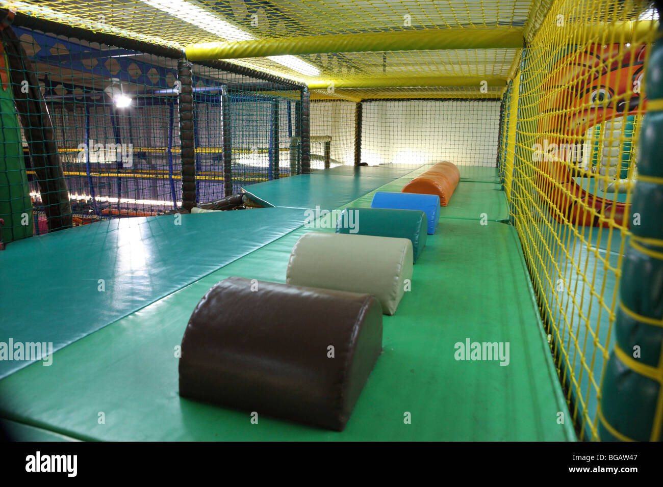 Empty Indoor children's playground Stock Photo - Alamy
