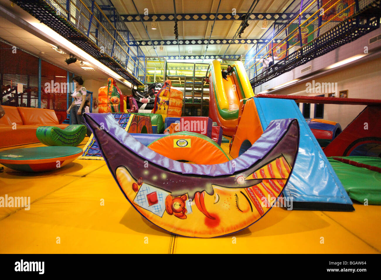 Empty Indoor children's playground Stock Photo - Alamy