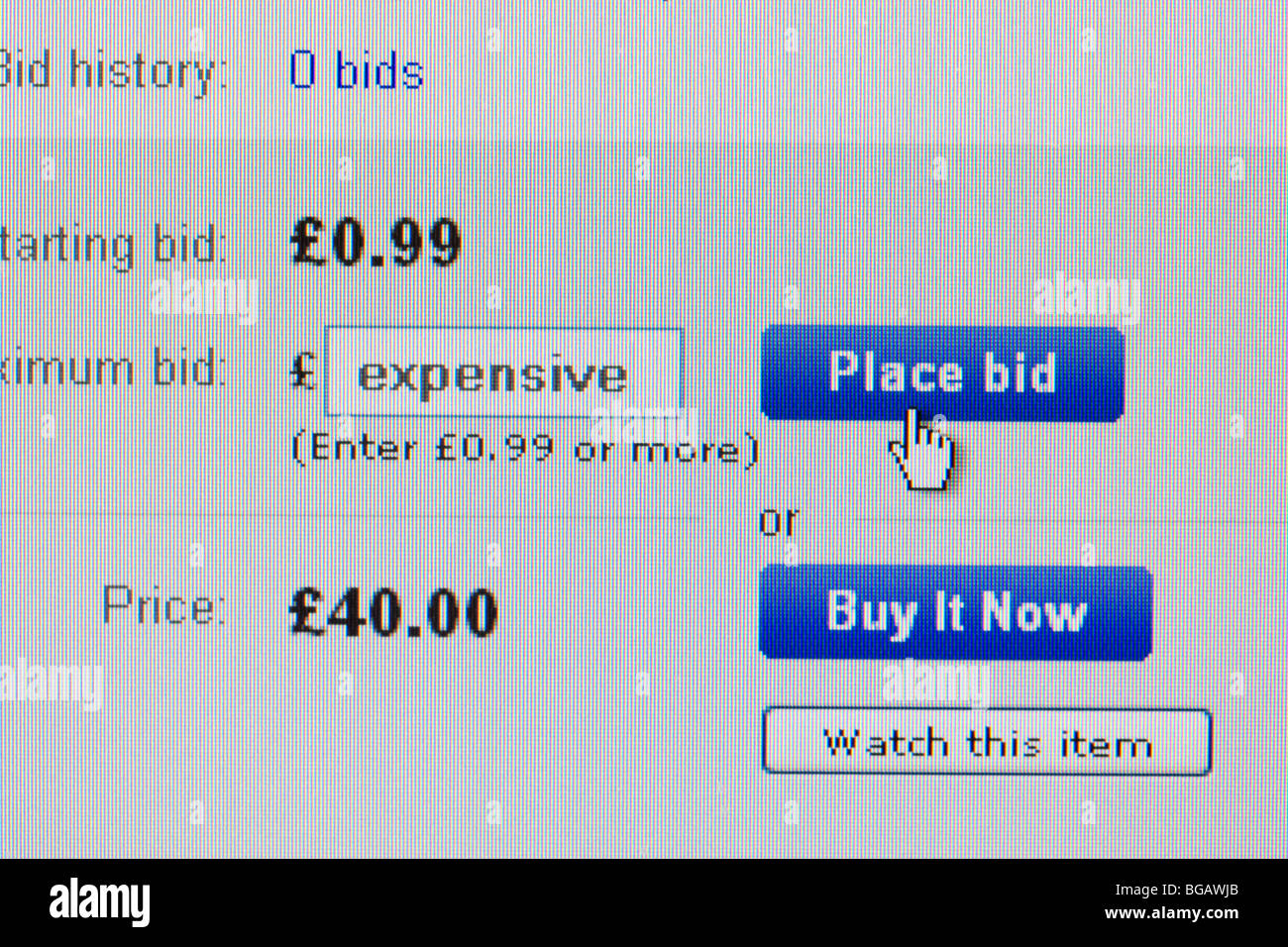 Ebay screenshot hi-res stock photography and images - Alamy