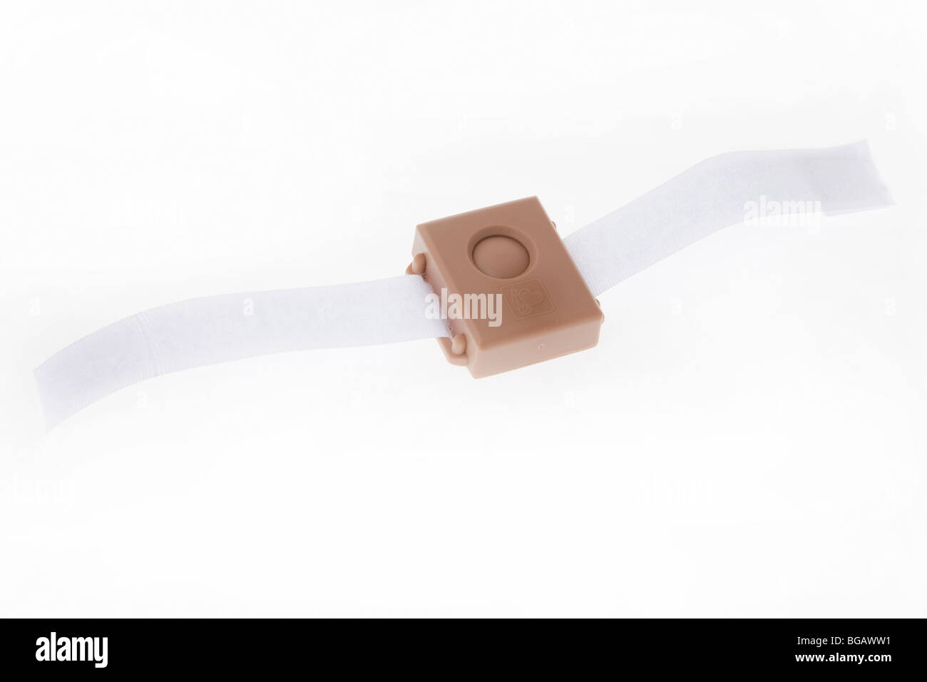 wrist distress alarm panic button Stock Photo - Alamy