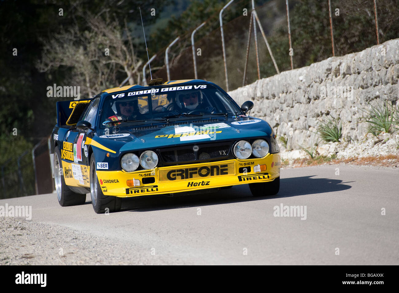The Lancia Rally 037 (also known as the Lancia Abarth #037) racing in a ...