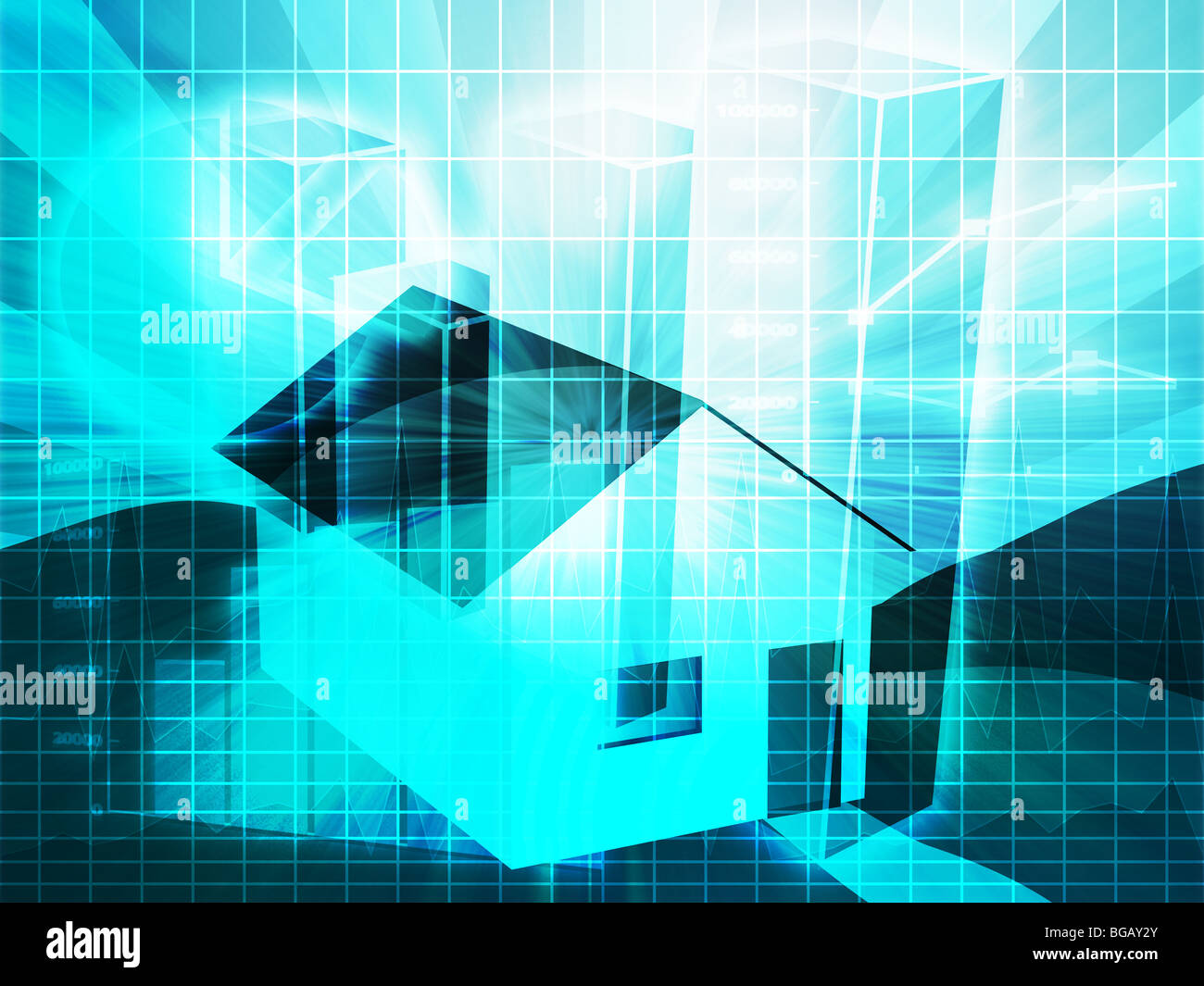 Financial charts with house, real estate analysis Stock Photo - Alamy