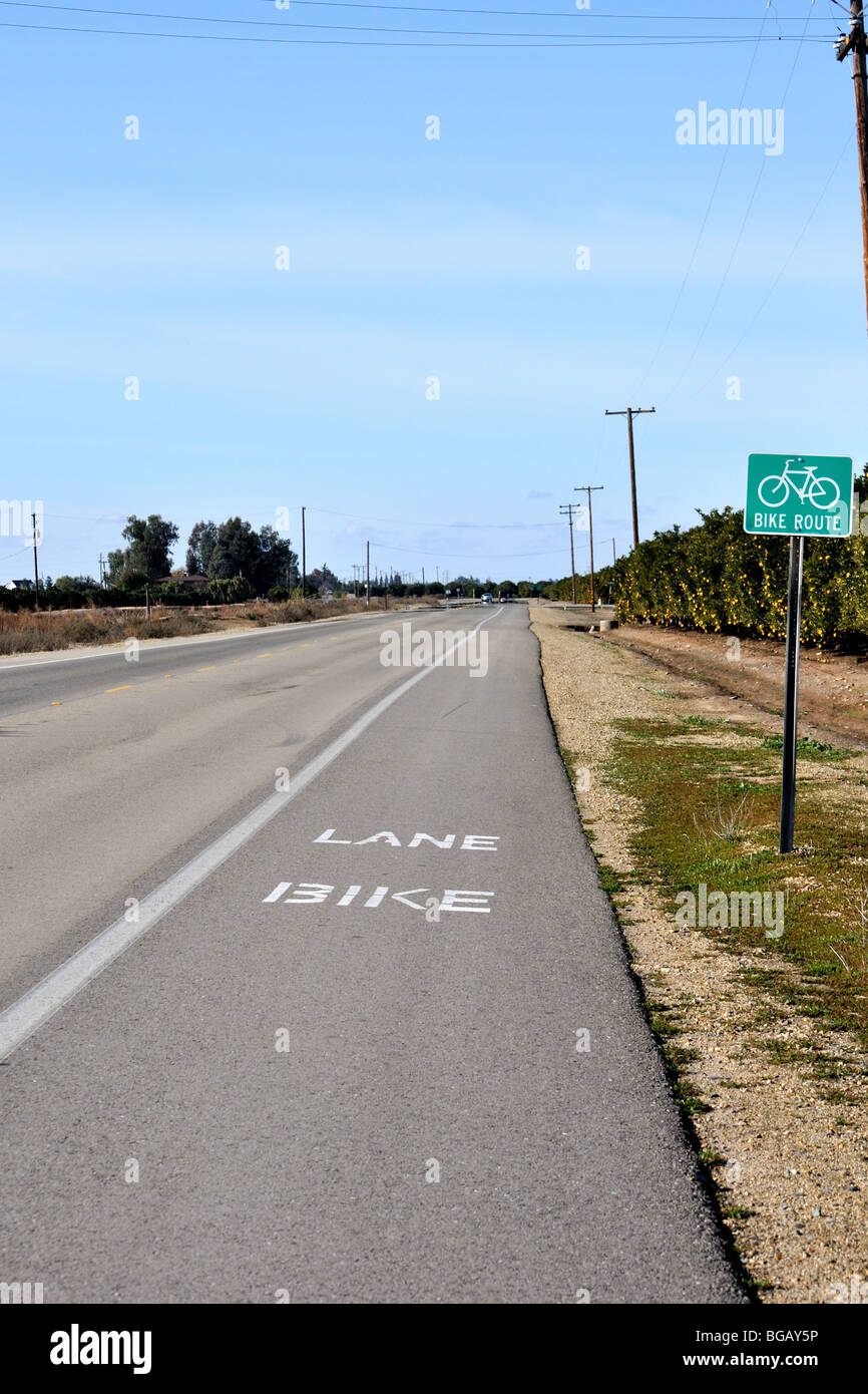 Bicycle lane california hi-res stock photography and images - Alamy