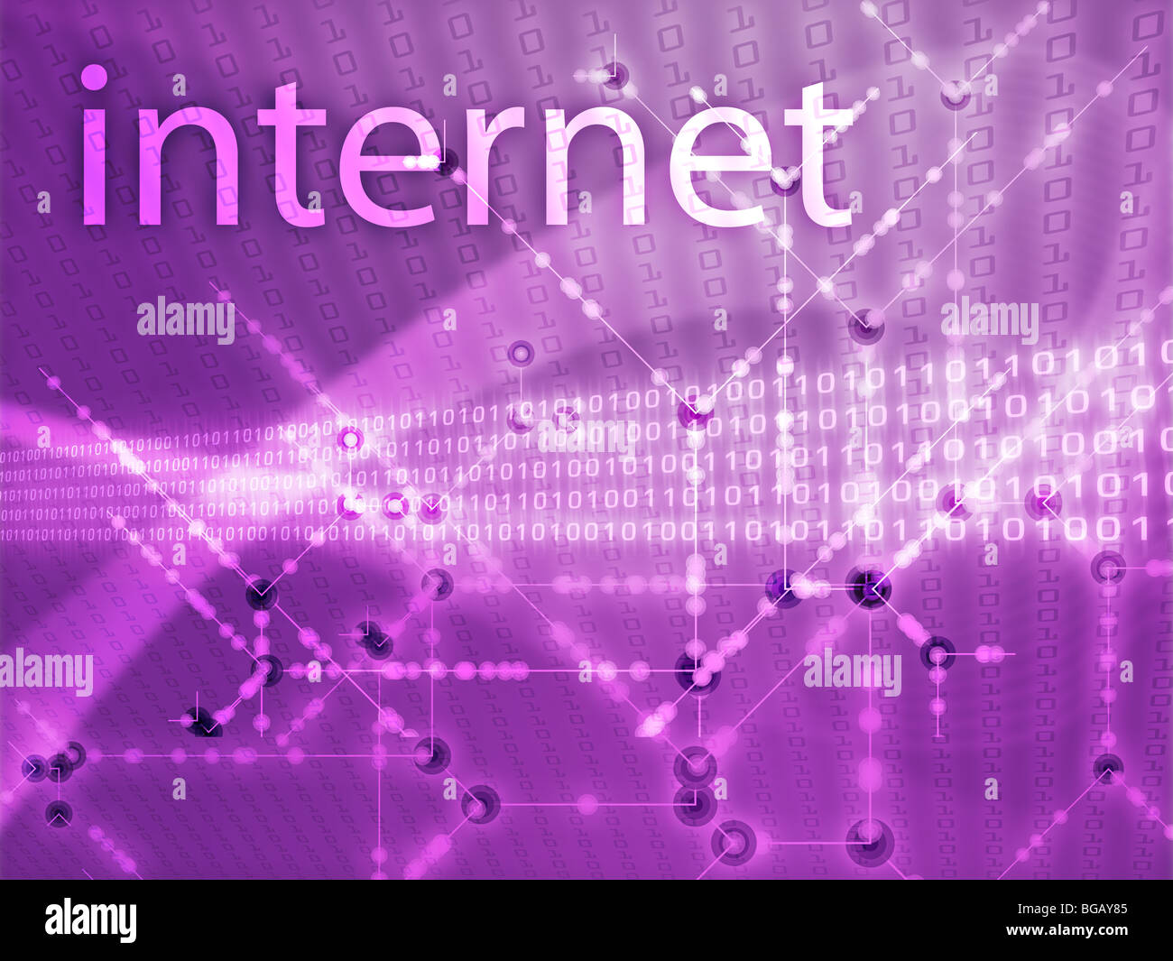 Internet illustration, Digital data transfer wallpaper Stock Photo - Alamy