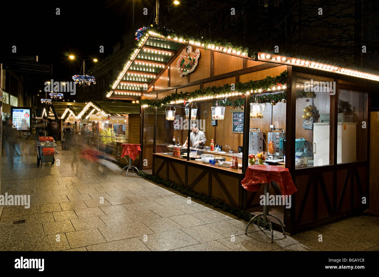 Nottingham market square german market at xmas Stock Photo - Alamy