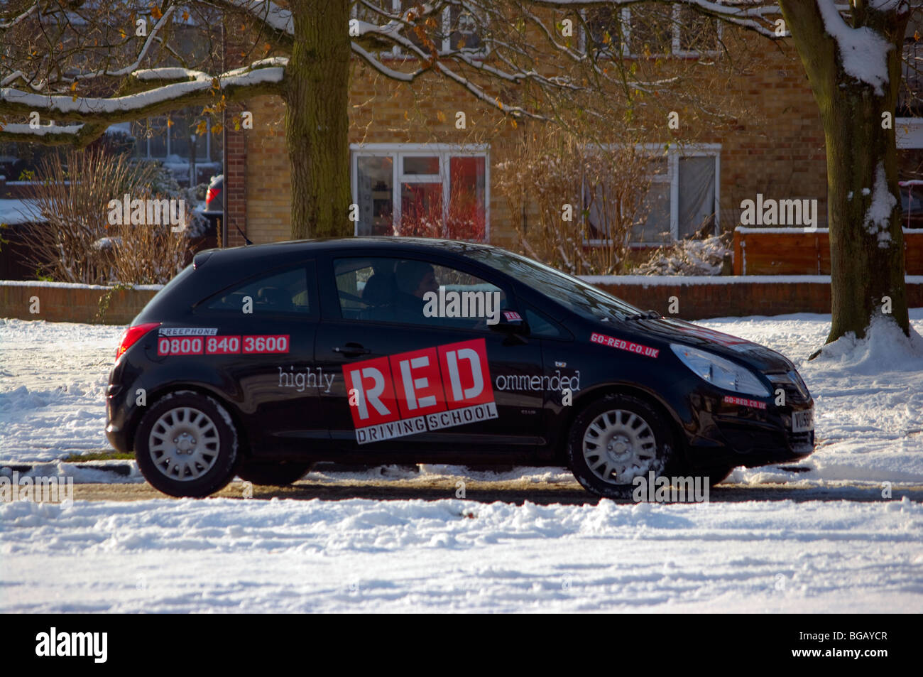 Red learner driver car hi-res stock photography and images - Alamy