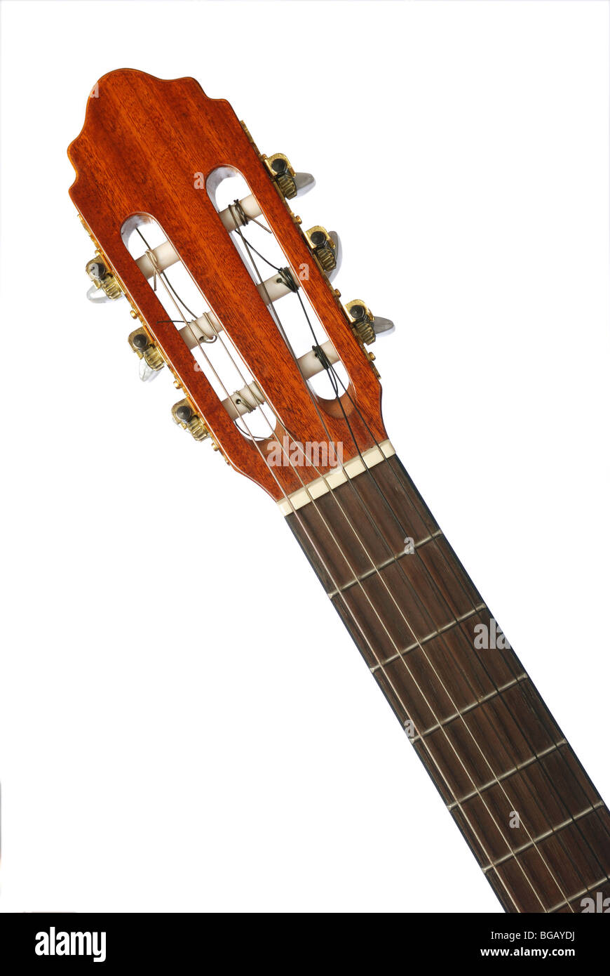Guitar. An acoustic six-string guitar isolated by a plot a background ...