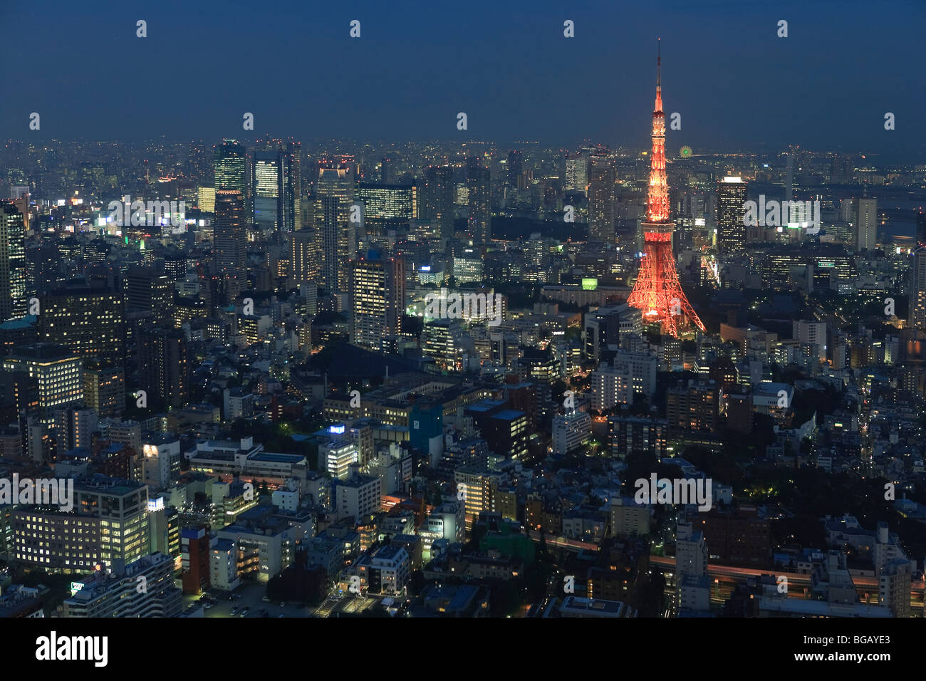 Japan, Honshu Island, Aerial View of Tokyo from Roppongi Tower Stock Photo - Alamy