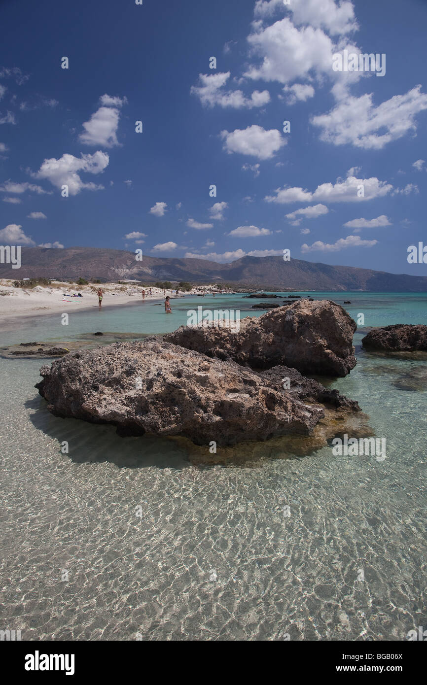 elafonissi beach crete island greece landscape Stock Photo - Alamy