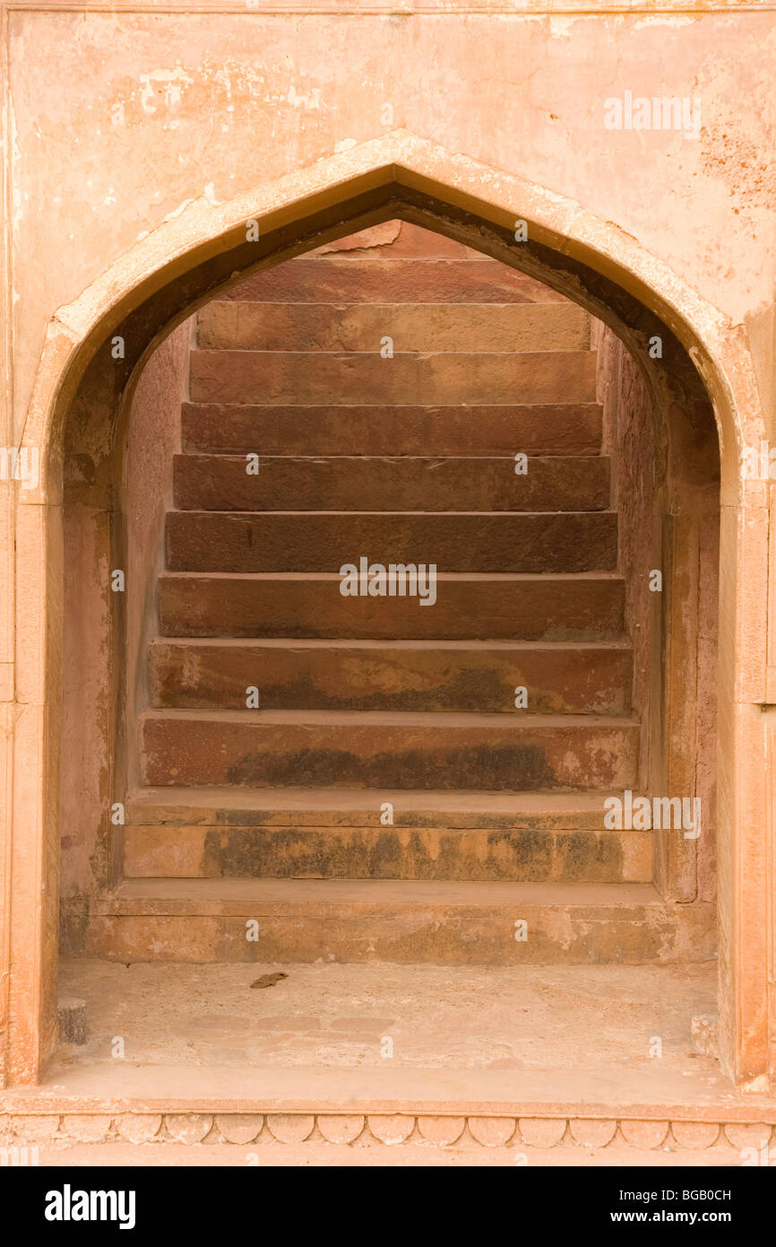 Steps at Safdarjung's Tomb in Delhi, India. The Mausoleum was built in ...