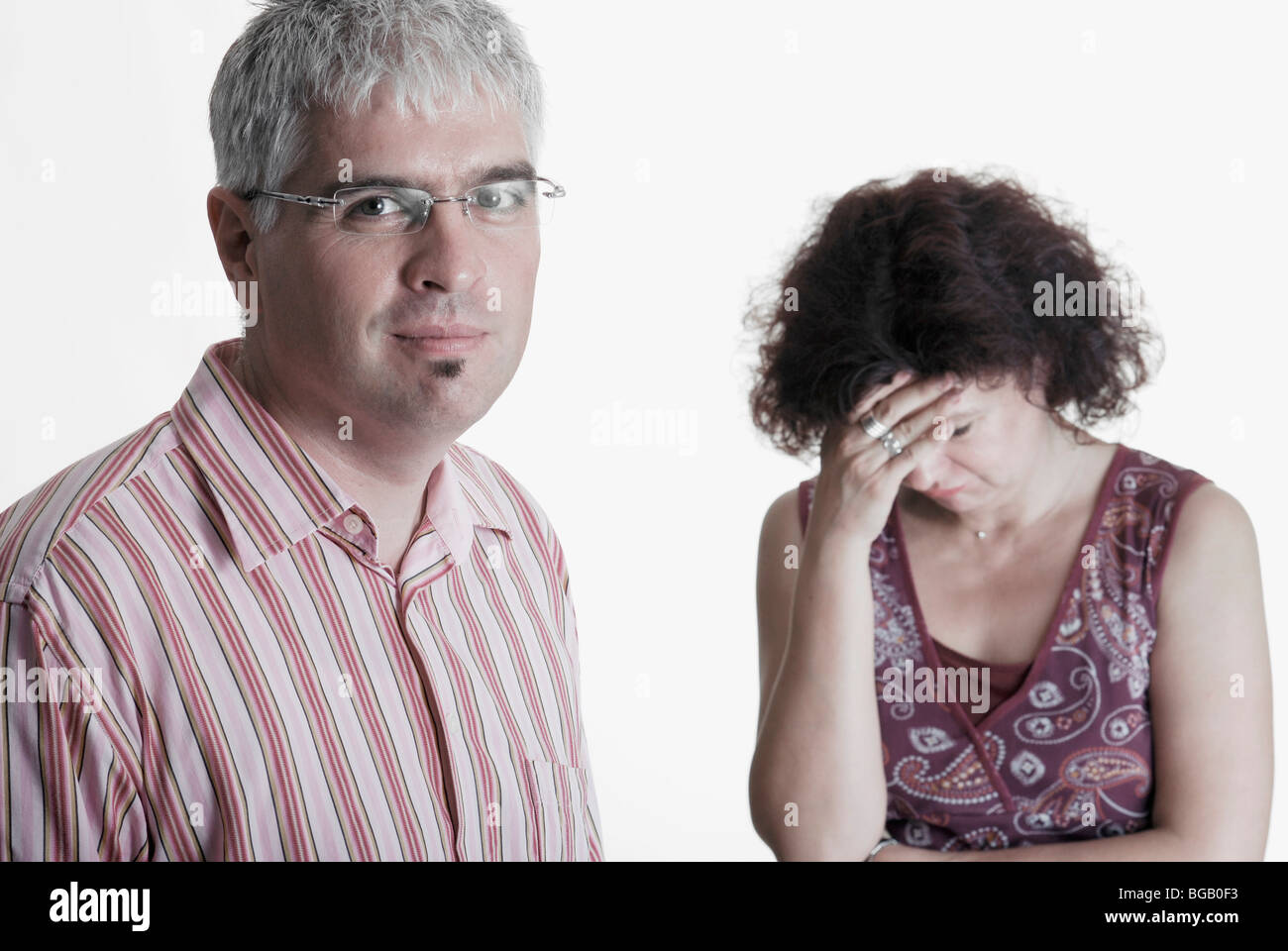 Couple; Wife Upset With Husband Stock Photo - Alamy