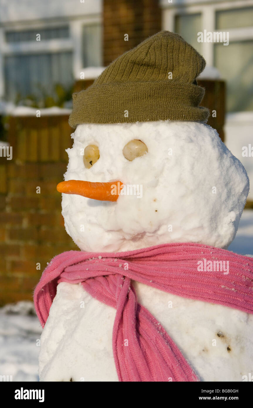 Snowman wearing hat hi-res stock photography and images - Alamy