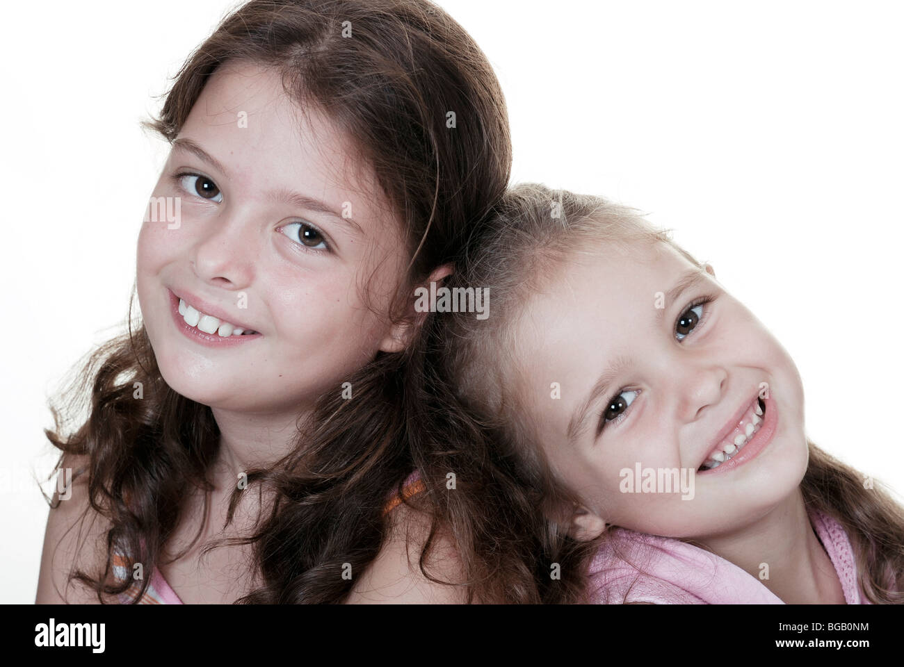 Portrait of two sisters Stock Photo - Alamy