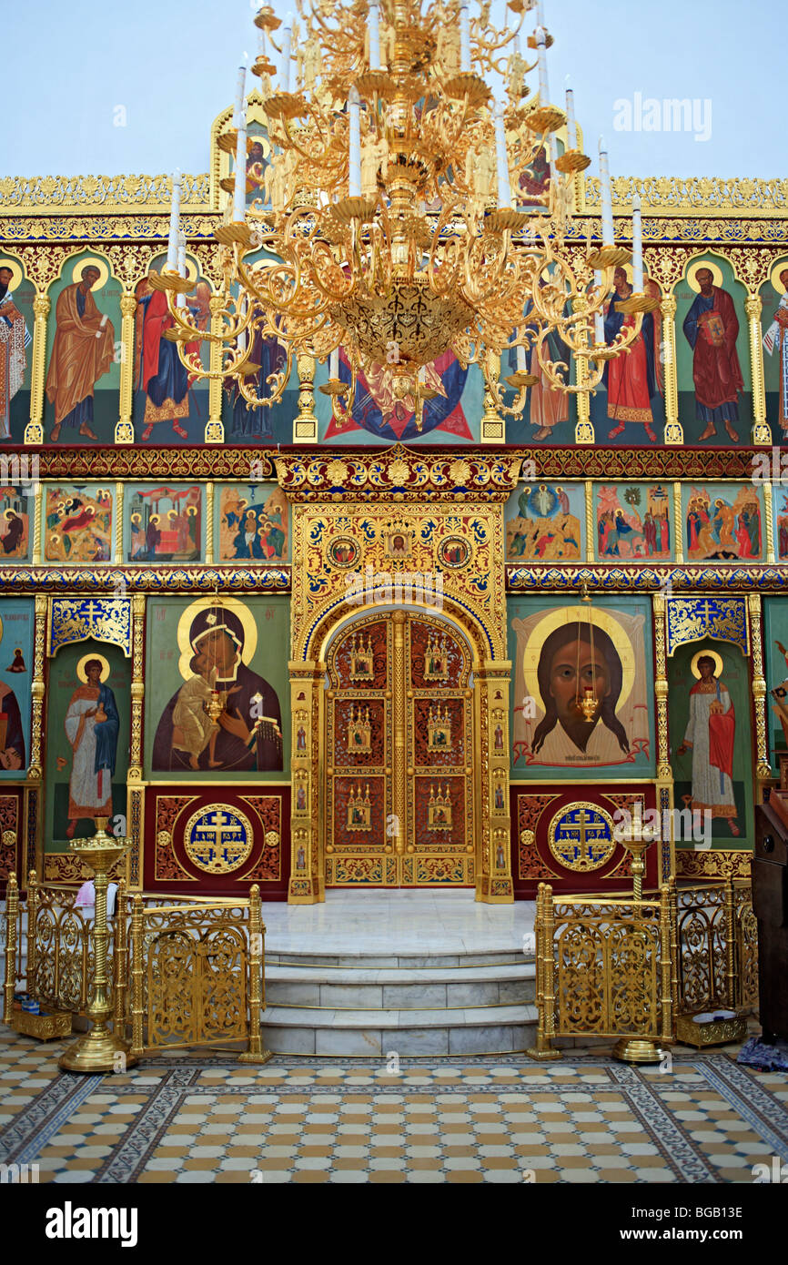 Interior of the Russian Orthodox church, Moscow region, Russia Stock ...