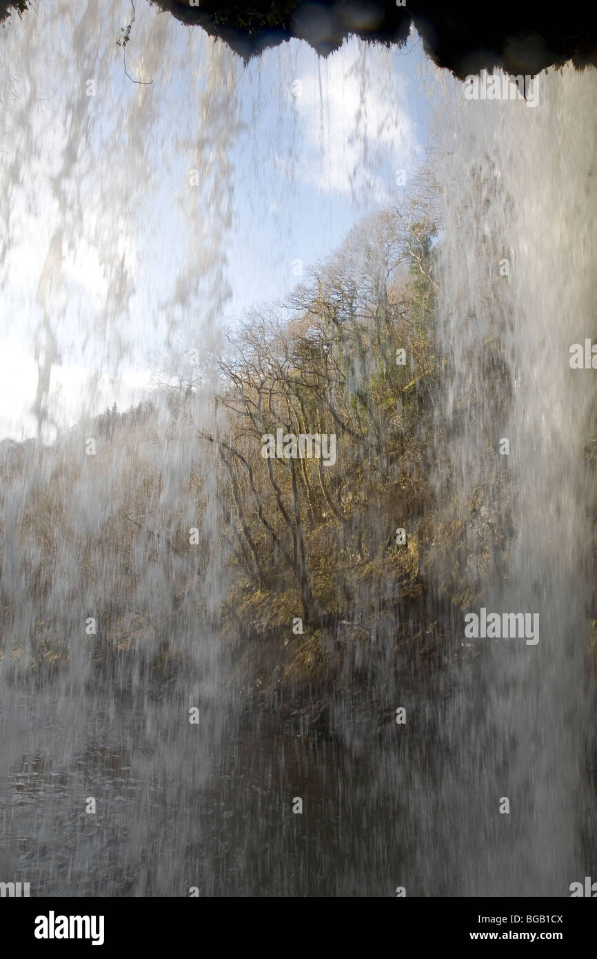 BEHIND YSTRADFELLTE WATERFALLS, BRECON: Behind Clun Gwyn Waterfall ...