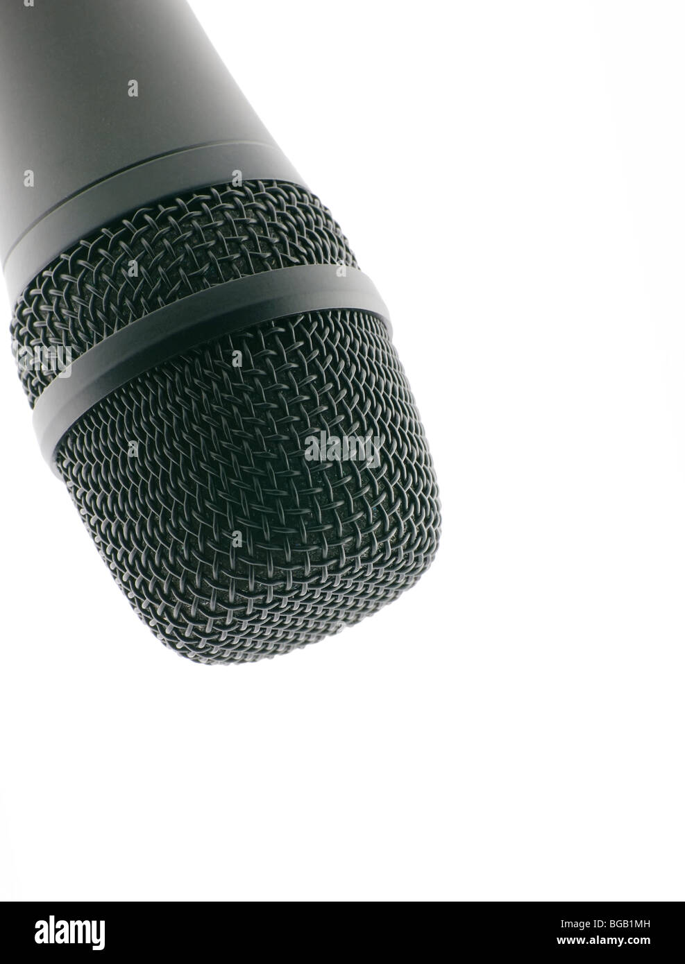 Microphone. The studio musical microphone isolated on a white ...