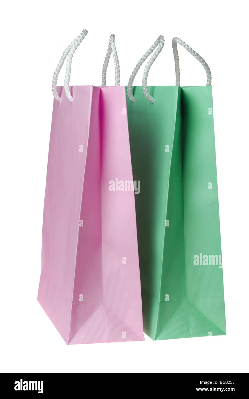 Packing. The paper packing isolated on a white background with handles ...