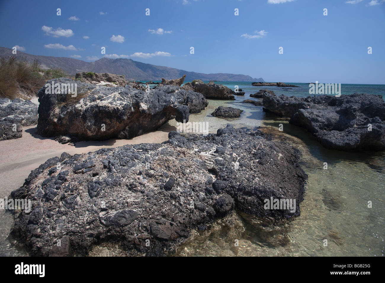 elafonissi beach crete island greece landscape Stock Photo - Alamy