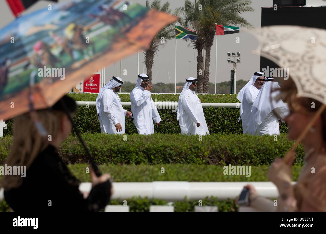 Visitors at World Cup Horse Race, United Arabian Emirates Stock Photo ...