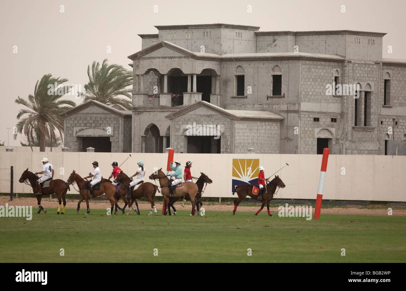 Polo Match at Habtoor Polo Club, Dubai, United Arabian Emirates Stock ...