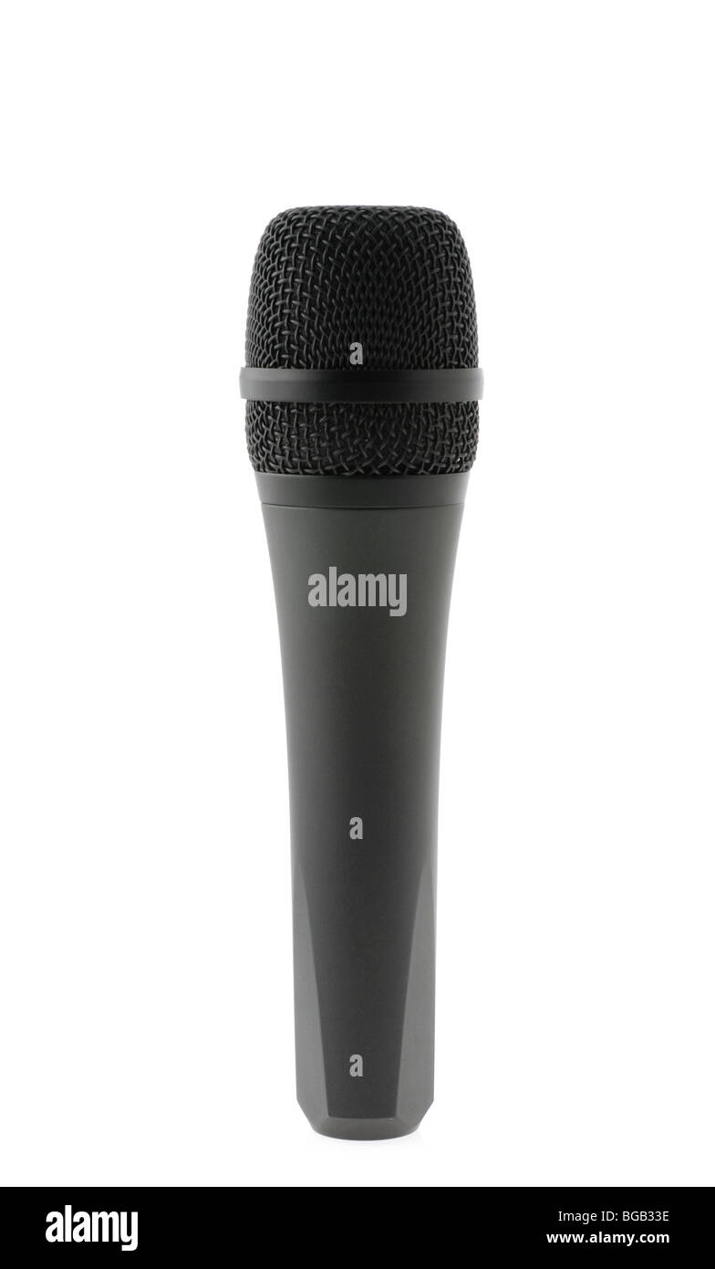 Microphone. The studio musical microphone isolated on a white ...