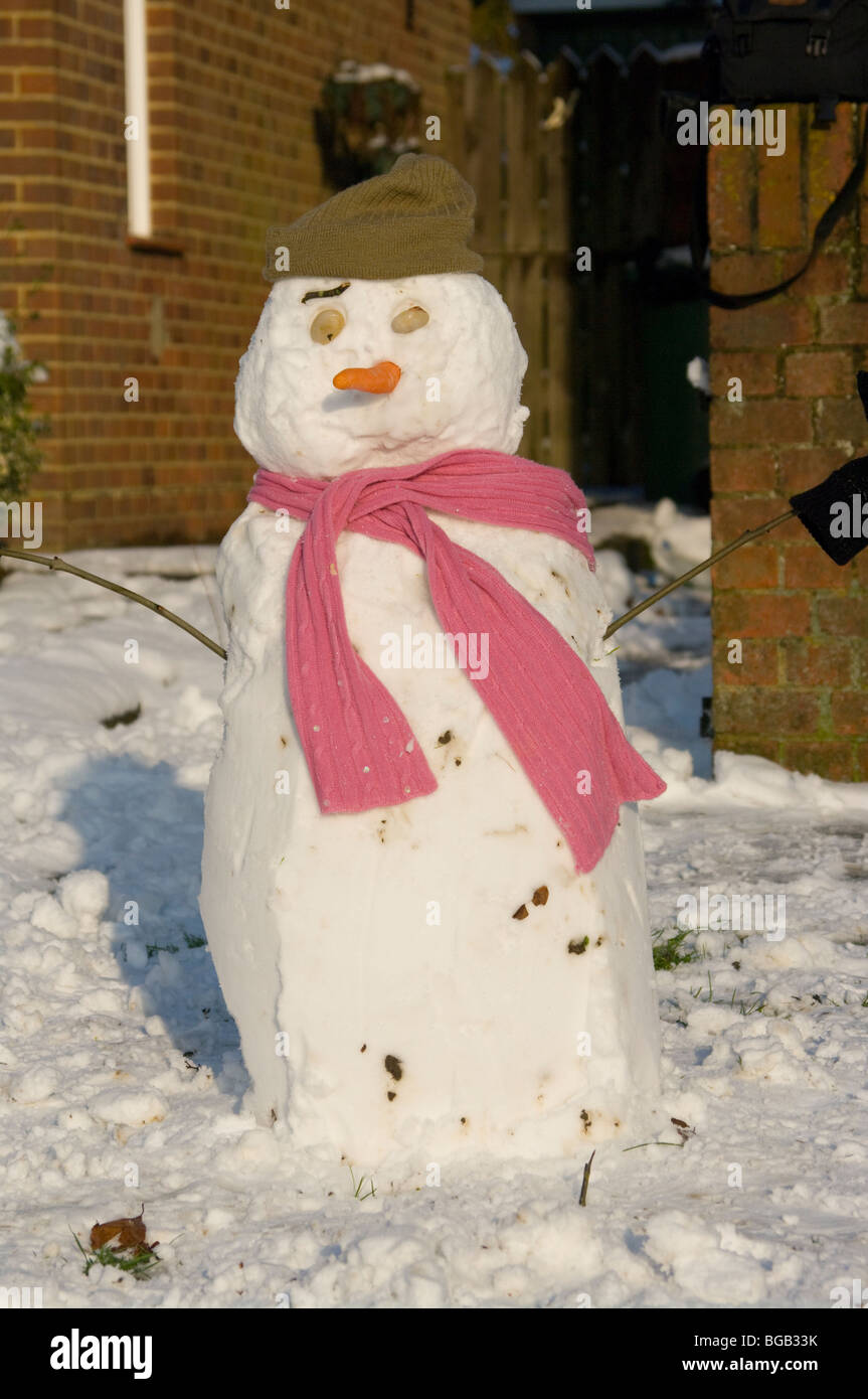 Snowman wearing hat hi-res stock photography and images - Alamy