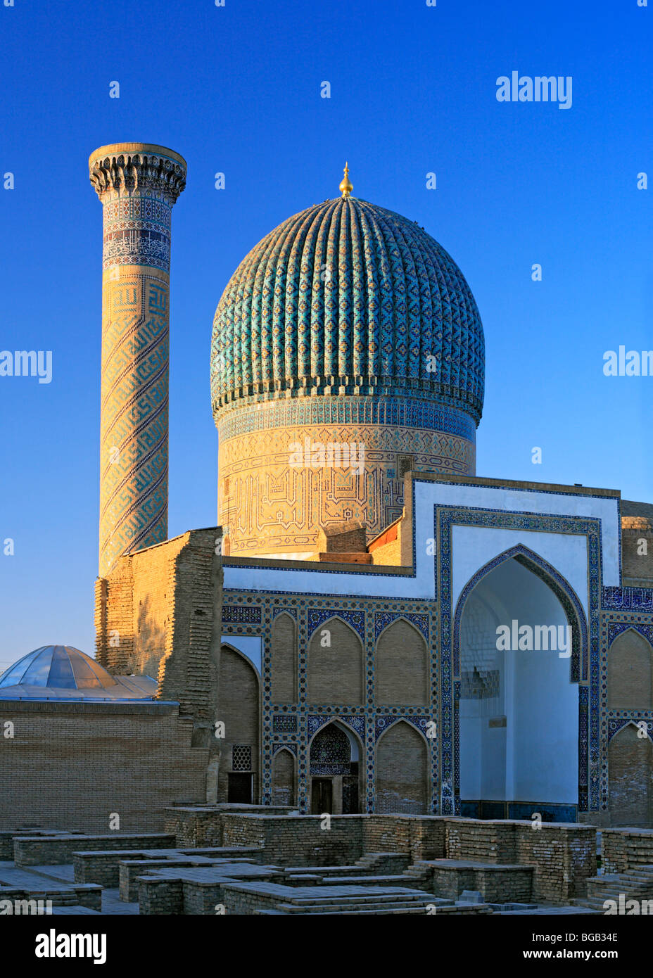 The Gur-e Amir Mausoleum, burial place of Timur Tamerlane, Samarkand ...