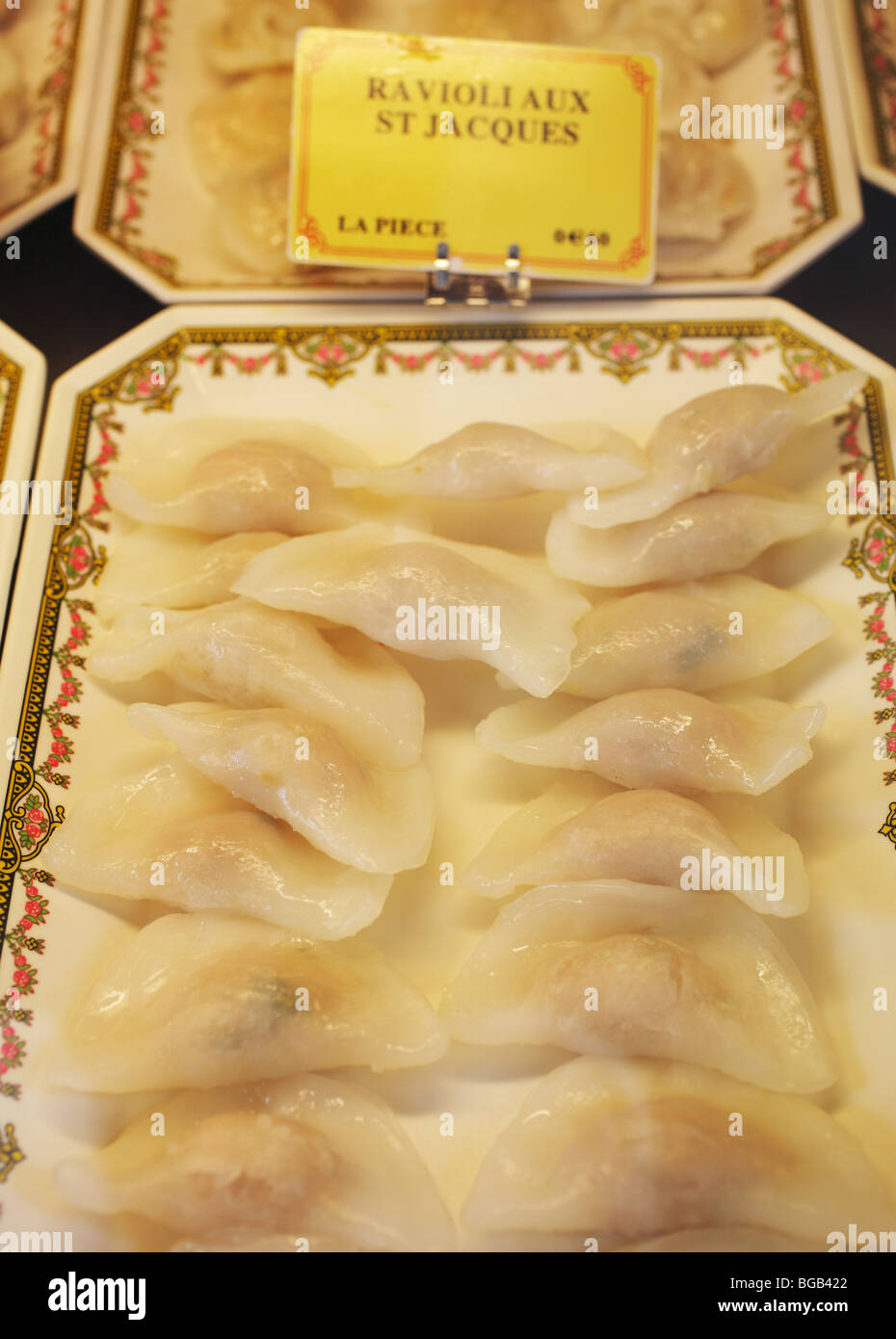 dumplings, store display in Paris, France Stock Photo - Alamy