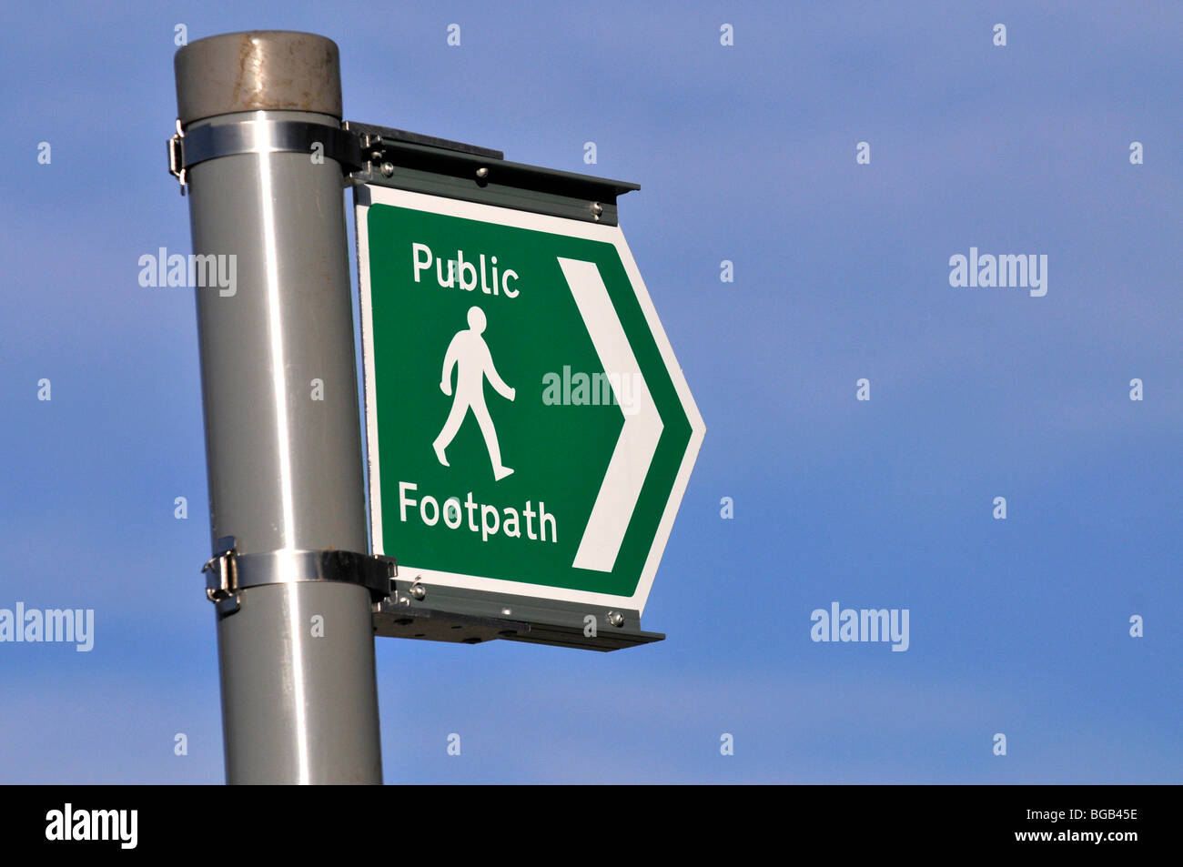 public footpath sign Stock Photo - Alamy
