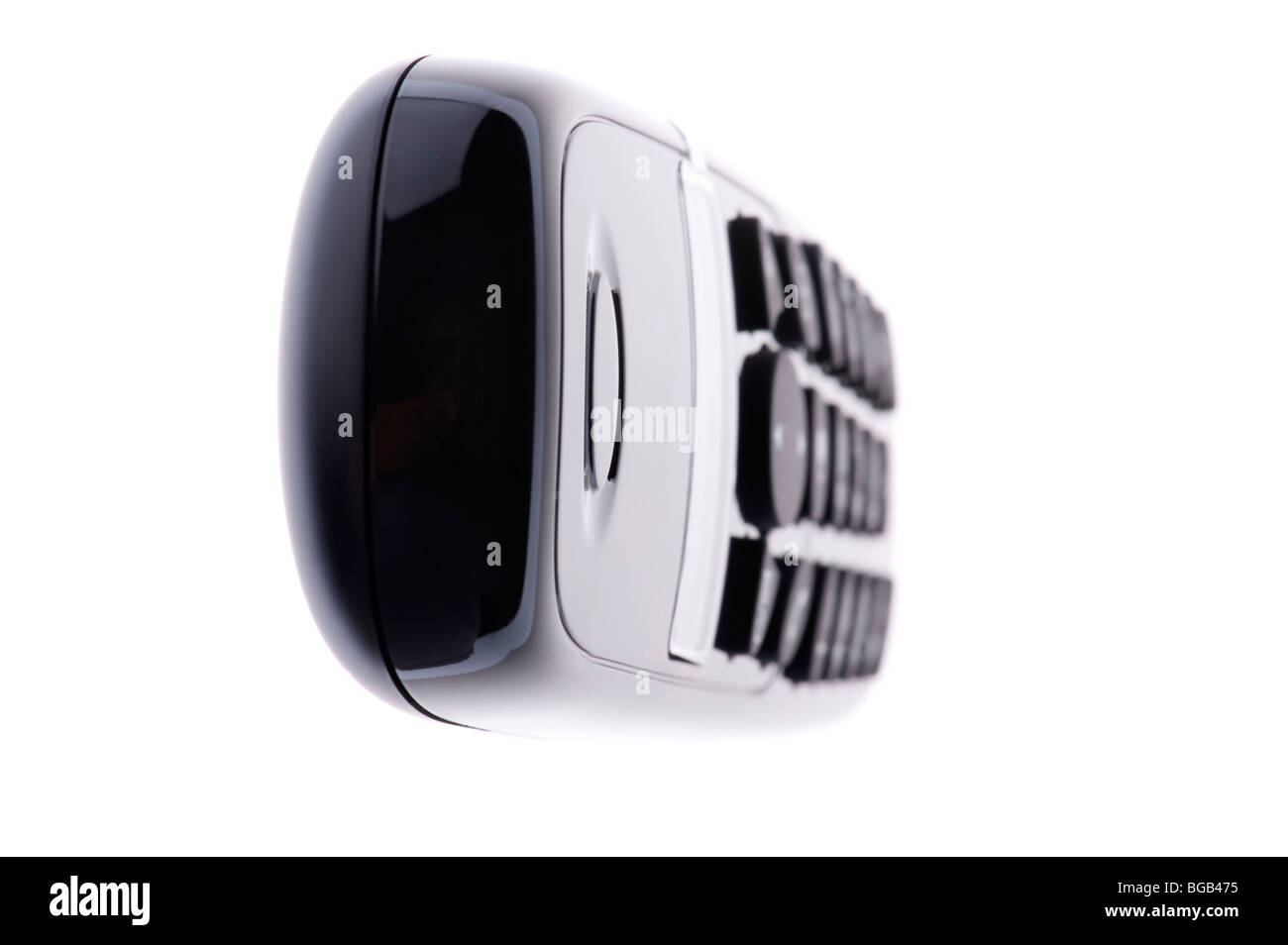 object isolated on white background black phone Stock Photo - Alamy