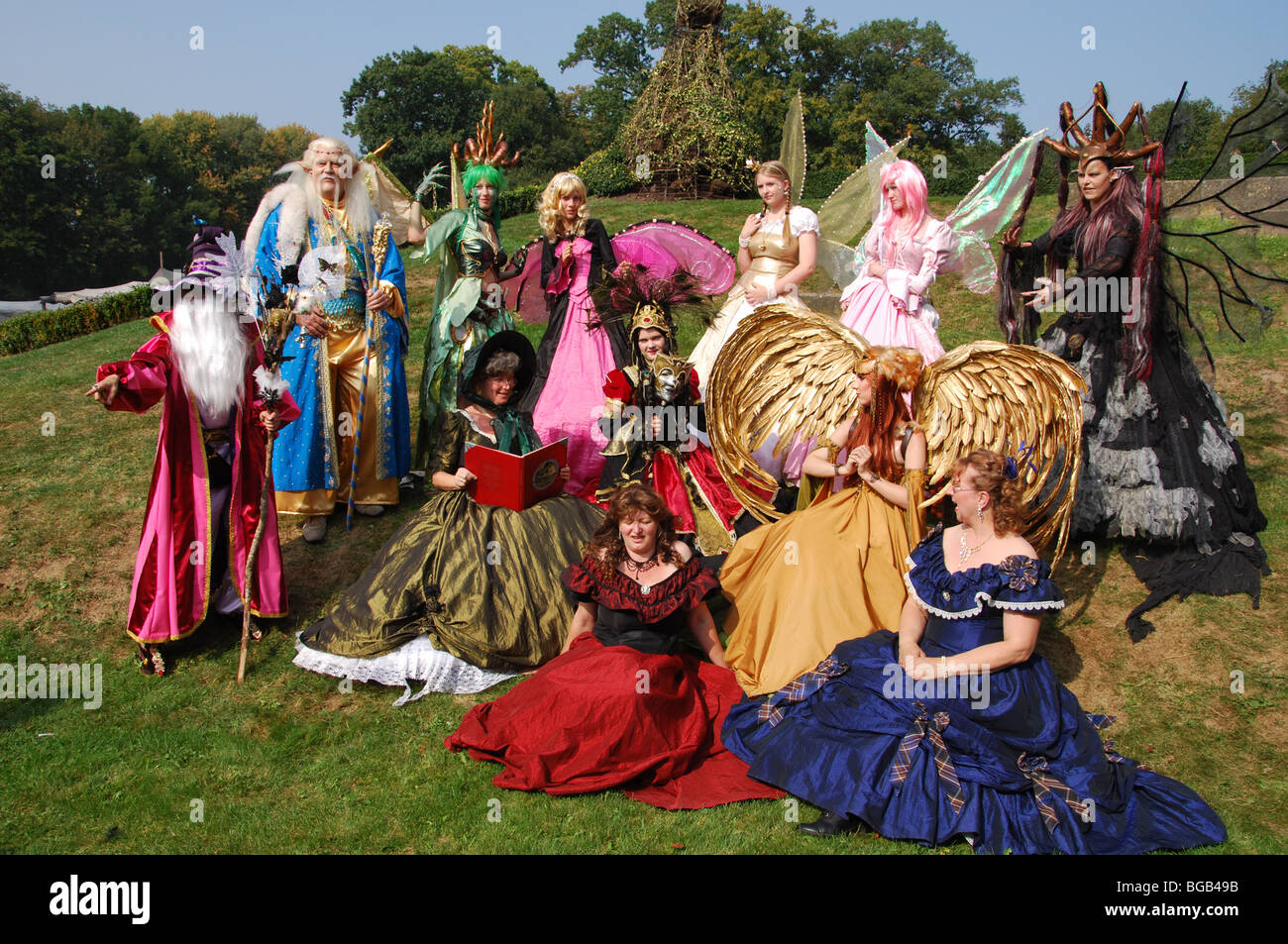 Fairy tale group posing at 2009 Fantasy Fair Arcen Netherlands Europe ...