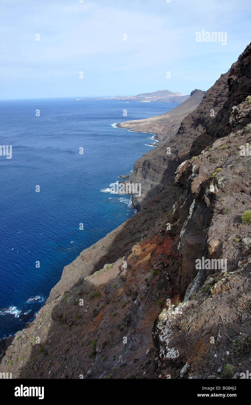 View of cliffs from viewing platform, Anden Verde, Artenara ...