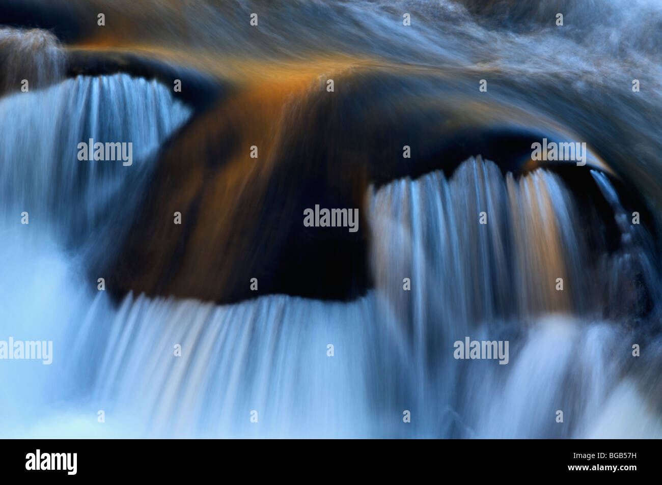 Reflections of Autumn Color in Swift Moving Tellico River in Cherokee ...