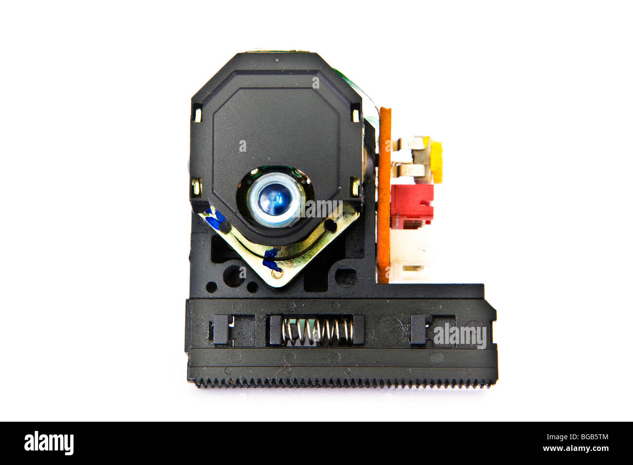 The optical laser and lens assemblage of a cd player Stock Photo - Alamy