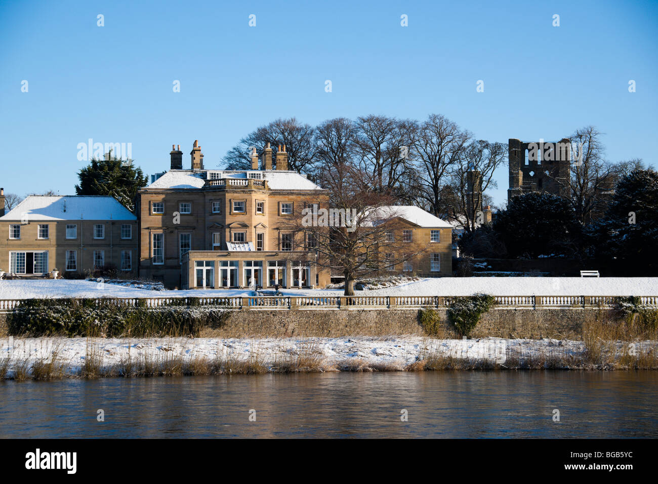December snow scene Kelso Scottish Borders UK - Ednam House Hotel and ...