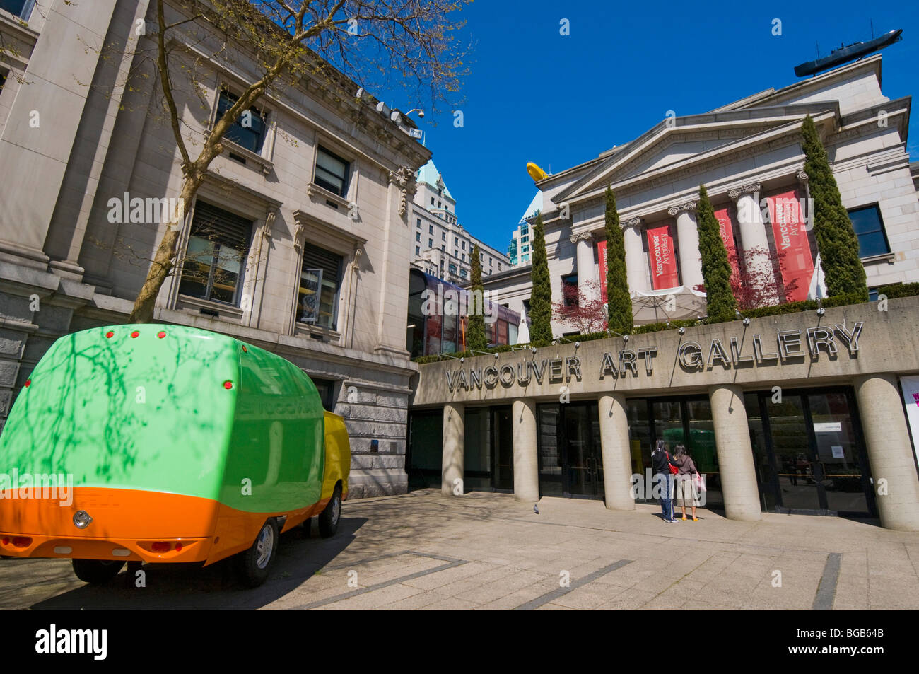 Downtown Vancouver view of Vancouver art gallery at Robson square Stock ...