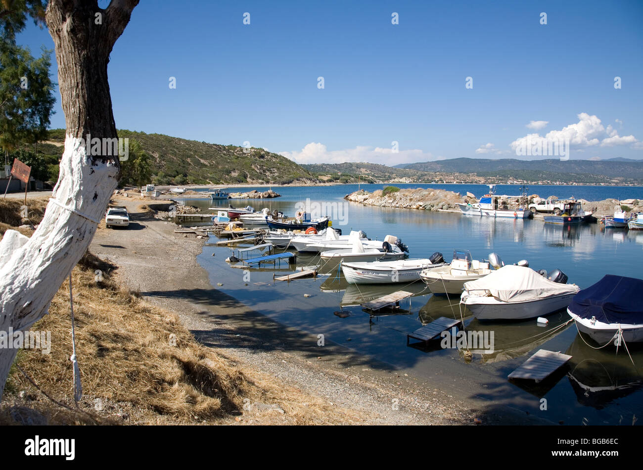 Bay at Agios Focas near Vatera Beach, Lesbos Greece Stock Photo - Alamy