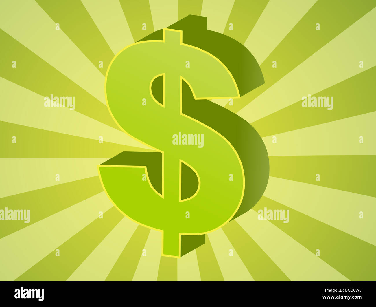 United States Dollar Currency symbol isometric illustration Stock Photo ...