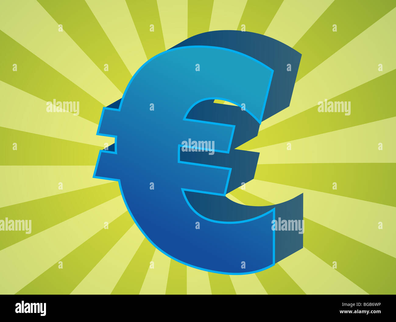 European Union Euro Currency symbol isometric illustration Stock Photo ...