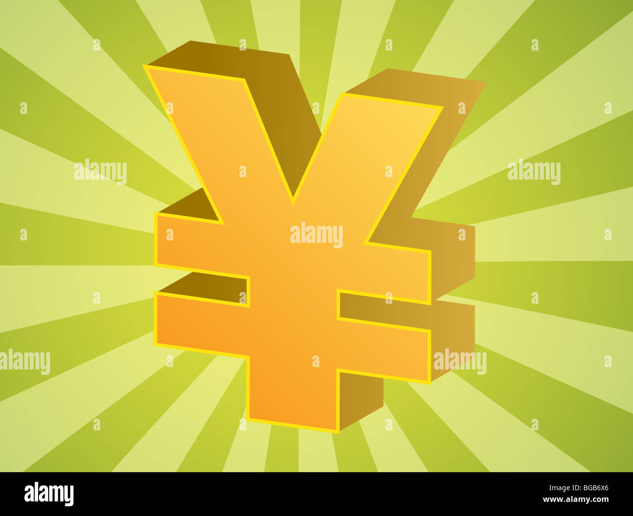 Yen currency japanese money symbol isometric illustration Stock Photo ...