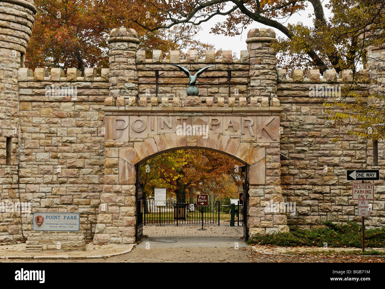 Entrance to Point Park on Lookout Mountain in Chattanooga, Tennessee ...